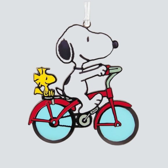 Hallmark | Holiday | Hallmark Snoopy And Woodstock On Bicycle Metal ...